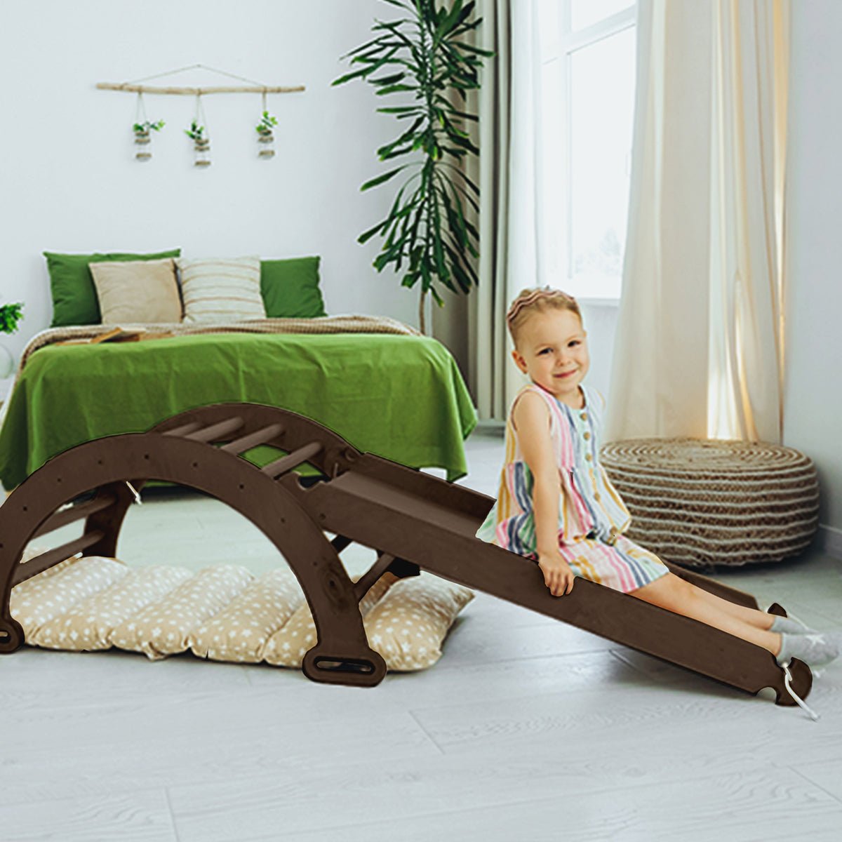 3in1 Montessori PlaySet for Toddlers: Arch + Slide + Cushion - – Goodevas