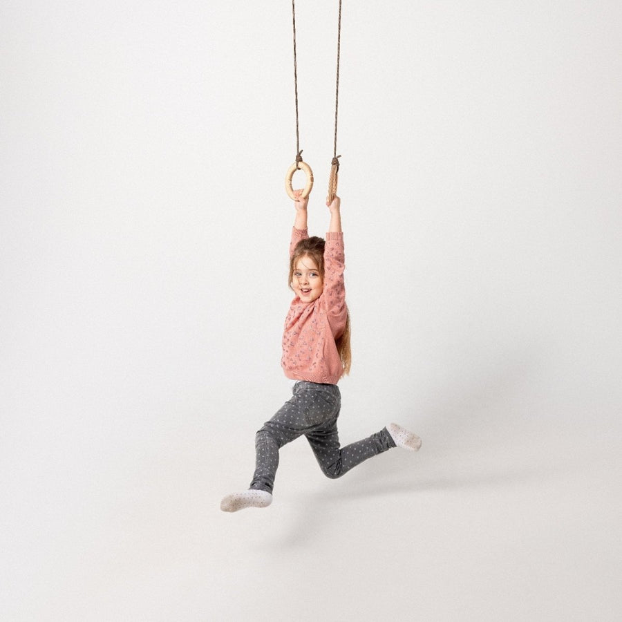 3in1 Swing & Climbing Set: Rope Ladder, Gym Rings & Disc Swing – Goodevas