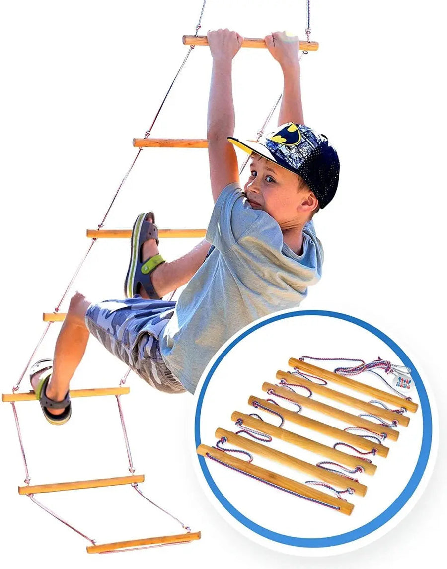 Wooden rope ladder | Kids swing - Free US Delivery & Fast Shipping ...