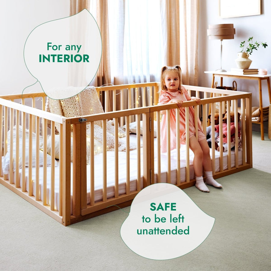 Toddler floor bed with Fence - Best Models | 4.5+ Rated by Parents ...