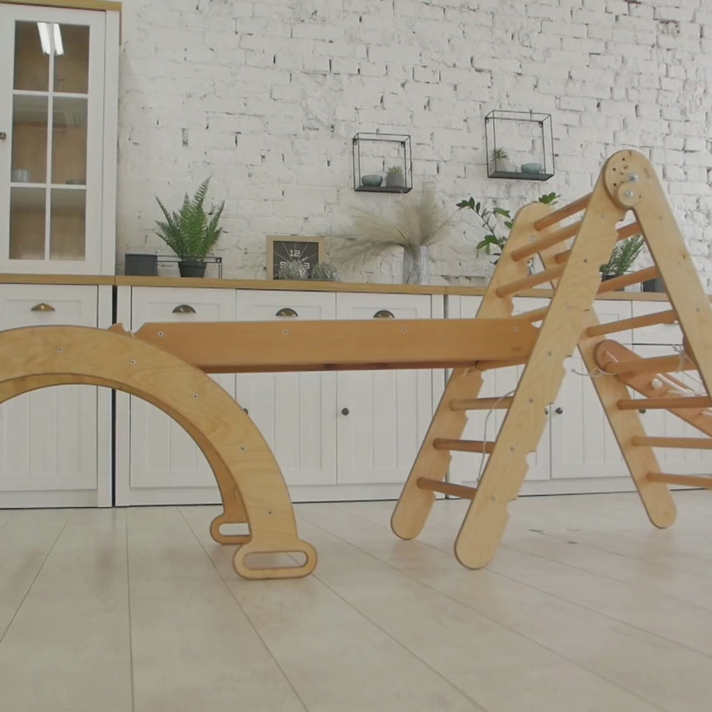 Climbing Arch Chocolate + Cushion - Montessori Climbers for Toddlers ...